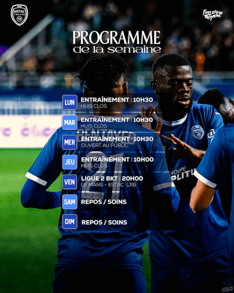 Le planning de la semaine avant le Mans (J9) - ESTAC